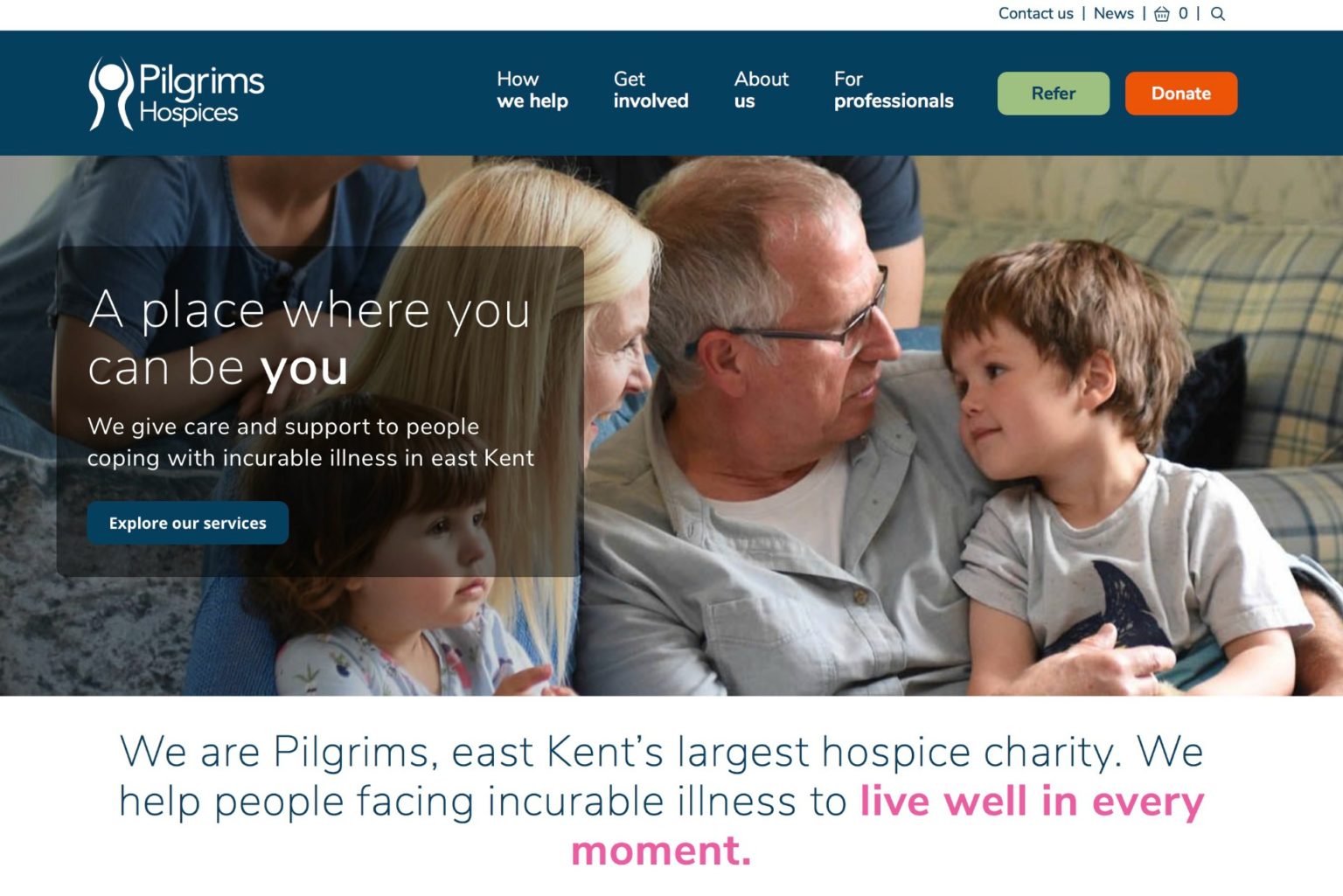 Cate Russell introduces Pilgrims new website - Pilgrims Hospices