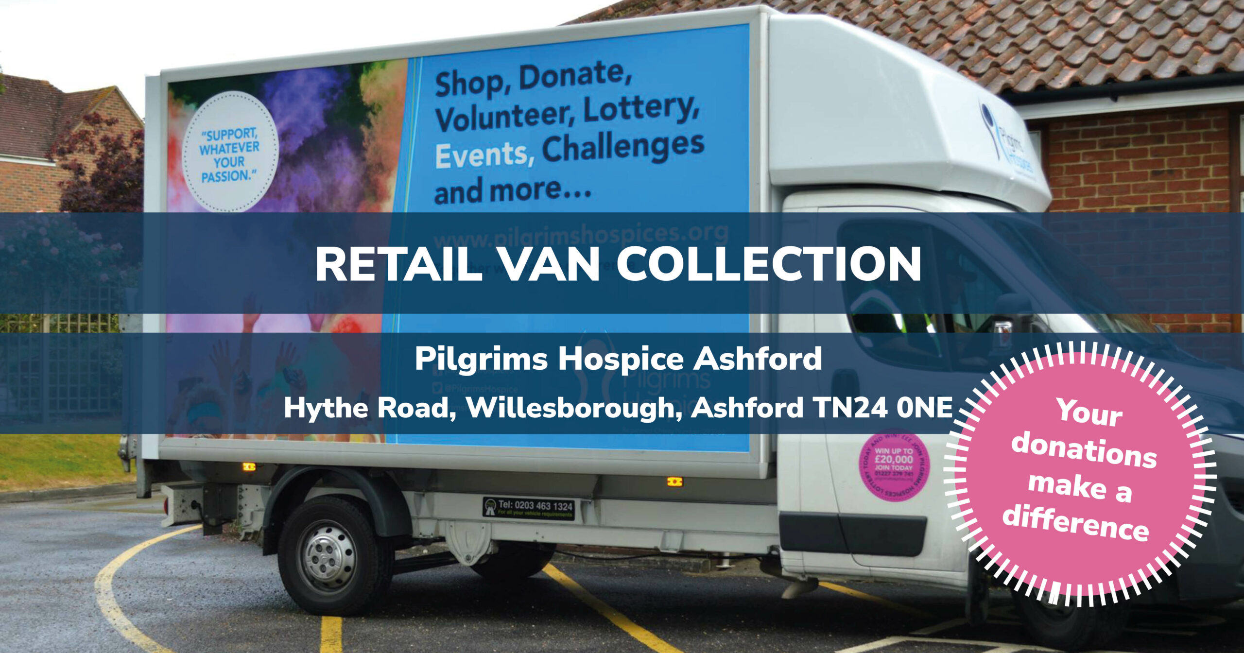 Retail van collection - Pilgrims Hospice Ashford - Pilgrims Hospices