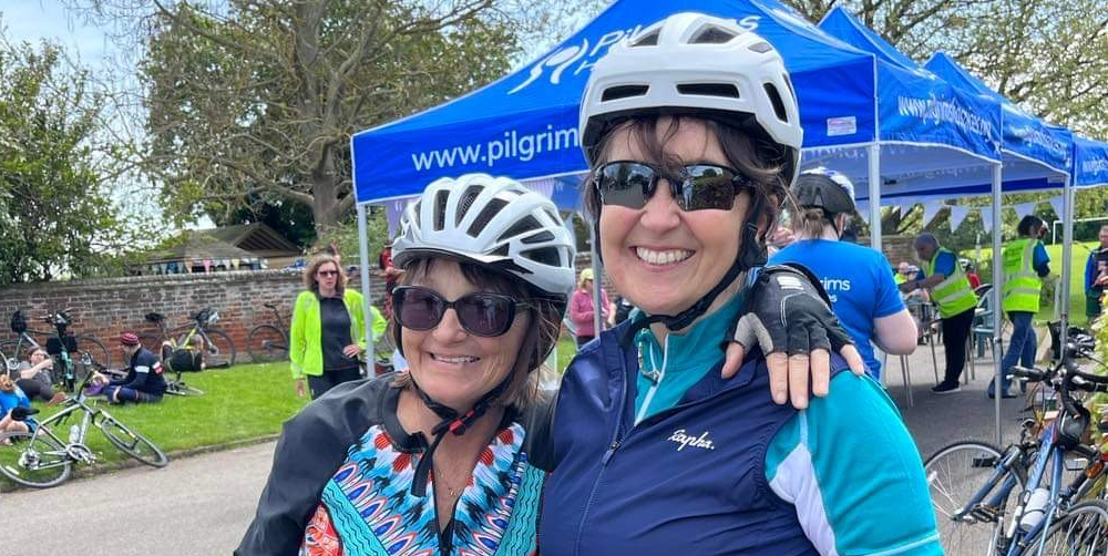 Gillian and Elizabeth pedal for Pilgrims in memory of dad Dennis ...